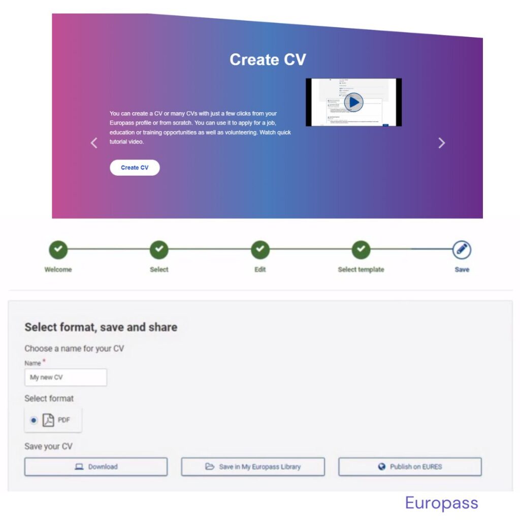 Make A Resume Online Free European Standard Template For Job Seekers ...